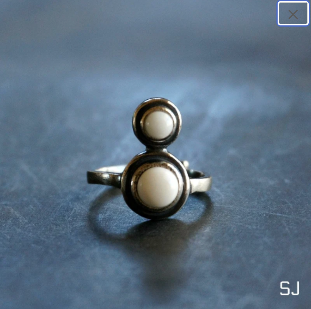 Arc White Agate Ring – SOWELL JEWELRY
